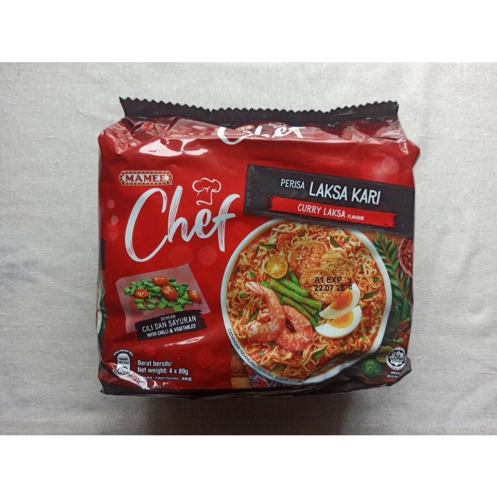Mamee Chef Instant Noodle Mee Segera Kari Laksa 4 x 89g | Shopee Malaysia
