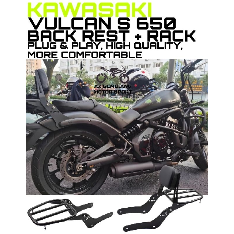 KAWASAKI VULCAN S 650 S650 HIGH QUALITY MONORACK + BACK REST ...