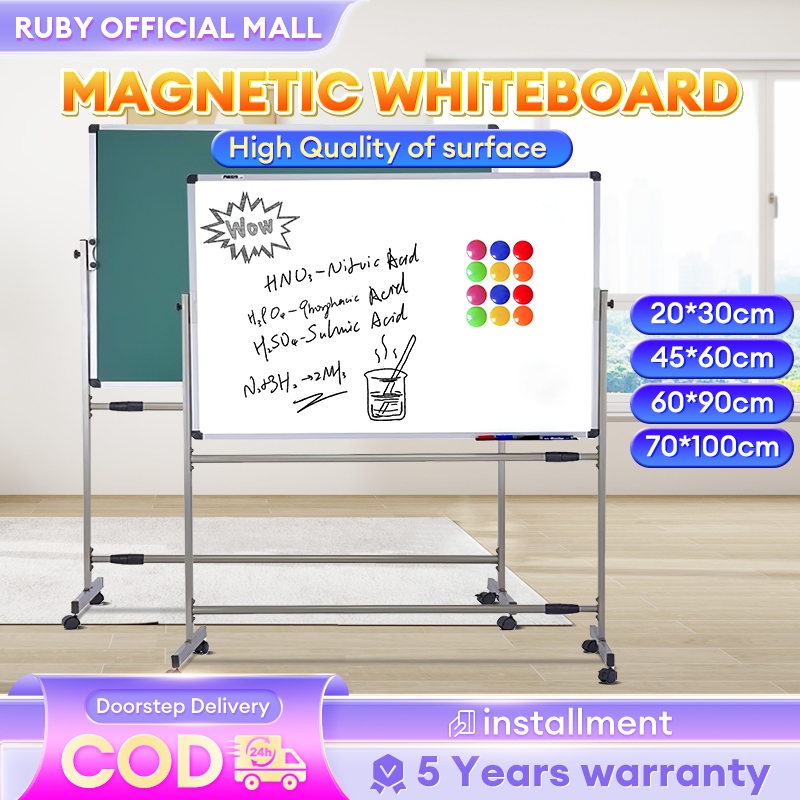 Magnetic Whiteboard With Stand white board / Aluminium Frame Papan ...
