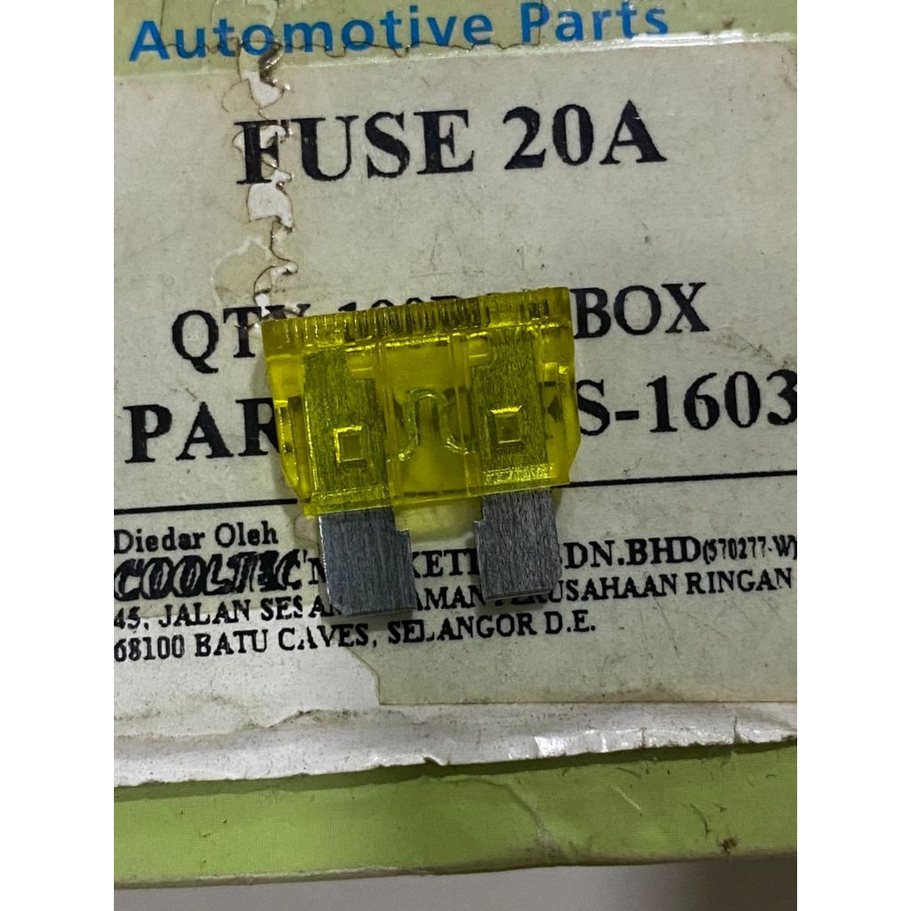 Automobile Fuse Car Motorcycle Vehicle Fuses High Quality Standard 20A ...