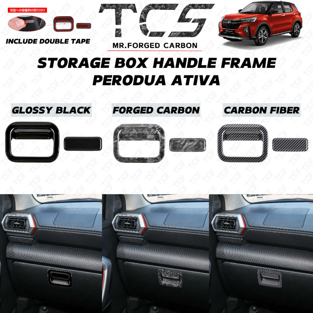 TCS PERODUA ATIVA CAR STORAGE BOX HANDLE FRAME COVER INTERIOR ...