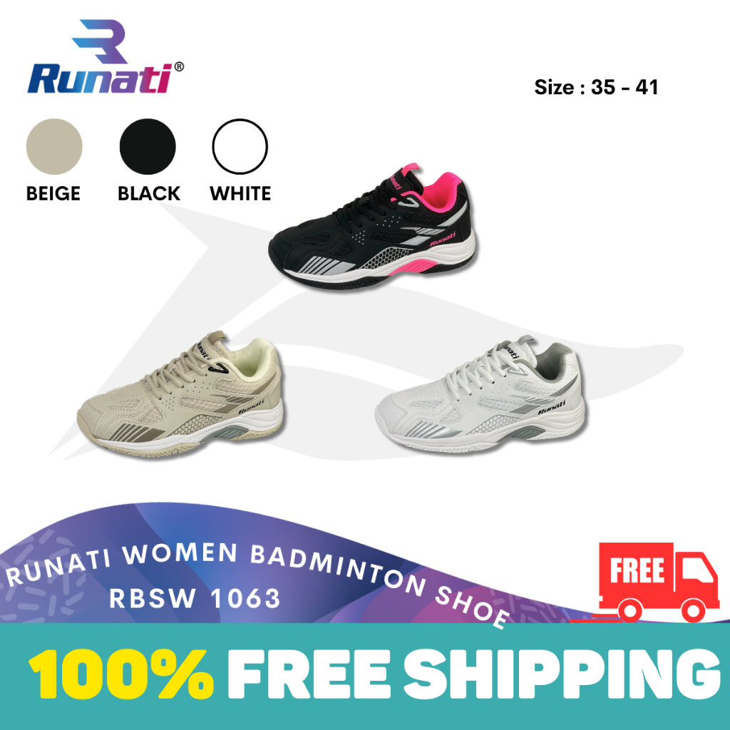 Runati Women Badminton Shoe | Kasut Badminton Perempuan RBSW1063 ...