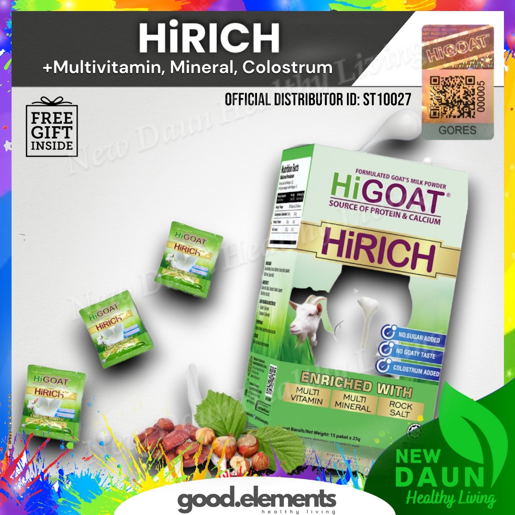 HiGOAT Hi Goat Hirich with Colostrum (15 Sachets) Added Multivitamin ...