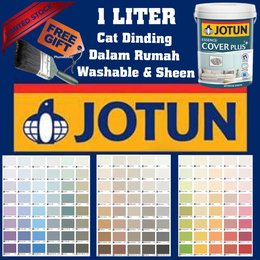 🔥FREE GIFT+SPECIAL OFFER🔥SINAR JOTUN 1 LITER COVER PLUS SHEEN INTERIOR ...