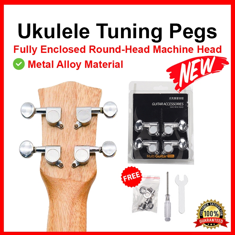 4 PCS Ukulele Tuning Peg Machine Head 1:15 Closed Style Tuners Tuning ...