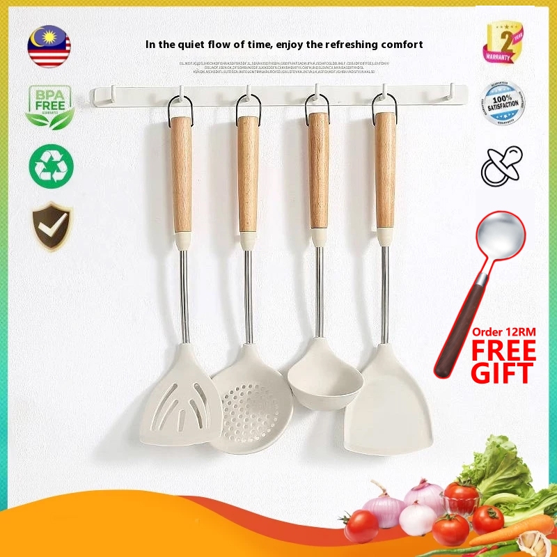 ITALY Silicone Utensil Slotted Turner Spoon Spaghetti Server Ladle ...