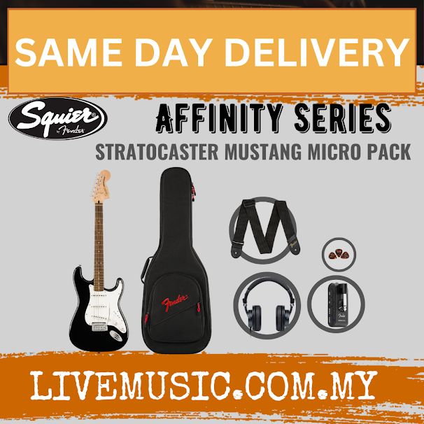 Squier Affinity Series Stratocaster Mustang Micro Pack | Shopee Malaysia