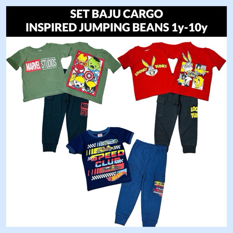SET BAJU CARGO INSPIRED JUMPING BEANS 1y-12y | Shopee Malaysia