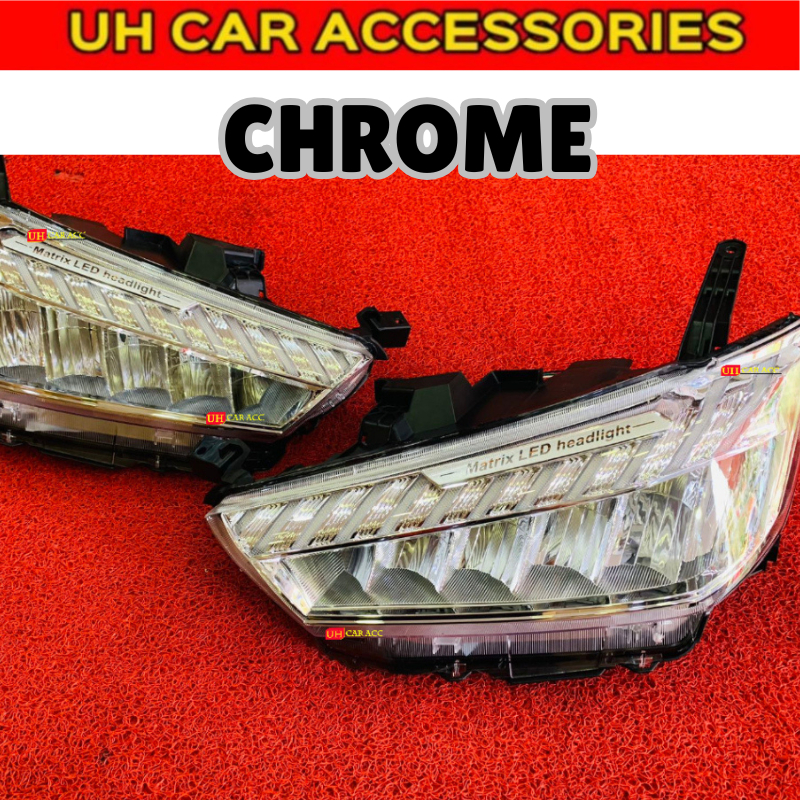 (CHROME) PERODUA BEZZA 2016-2023 LED RUNNING SIGNAL HEADLAMP HEAD LAMP ...