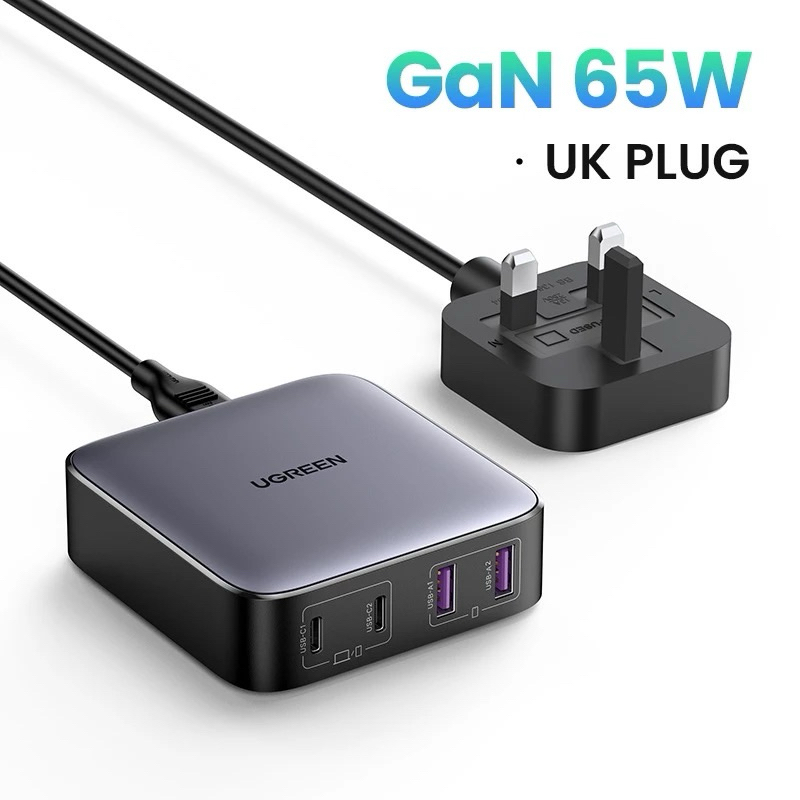 UGREEN 65W GaN USB C Multiport Charger 4 Port USB Charging Station ...
