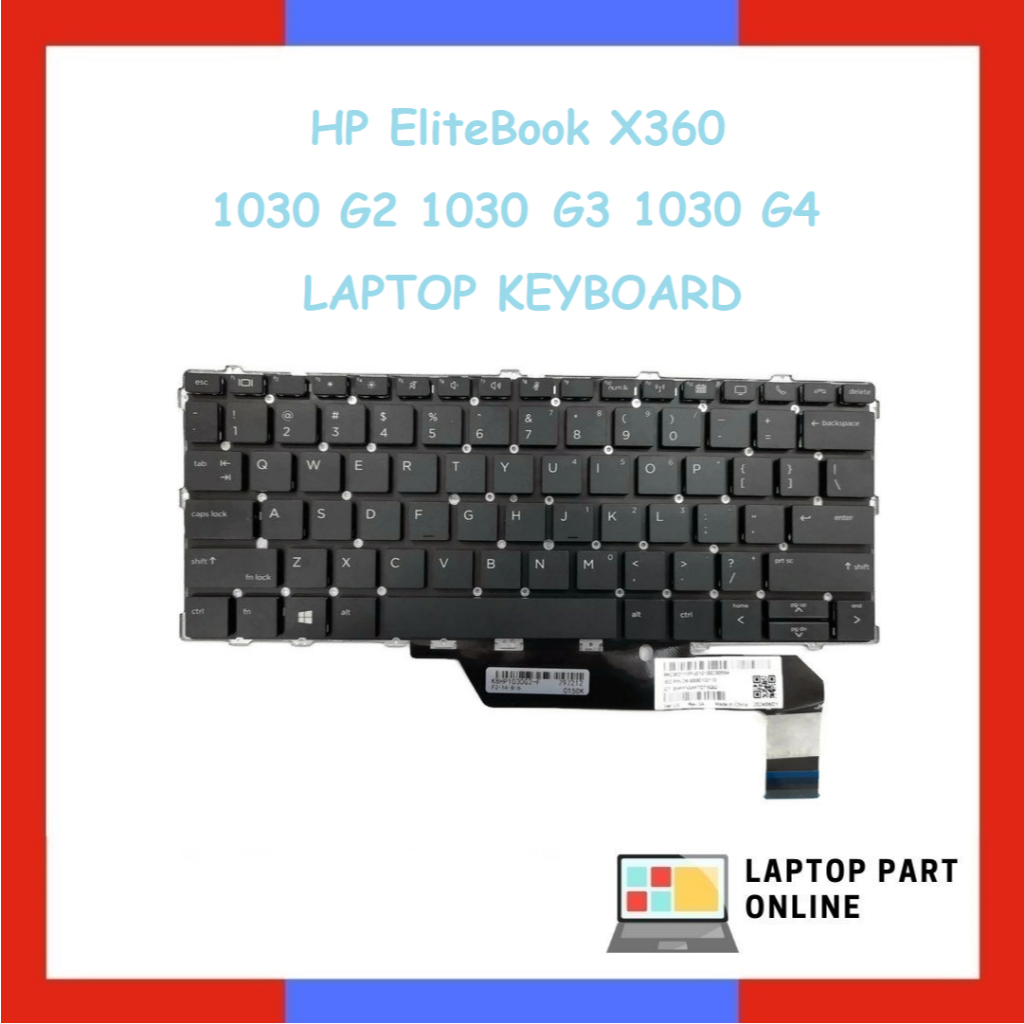 HP EliteBook X360 1030 G2 1030 G3 1030 G4 LAPTOP KEYBOARD | Shopee Malaysia