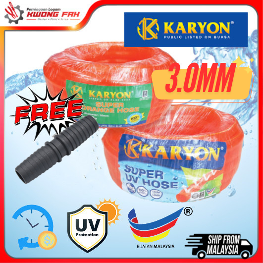 KARYON Rubber Orange Hose UV Resistant / Paip Getah / Paip Kerbun ...