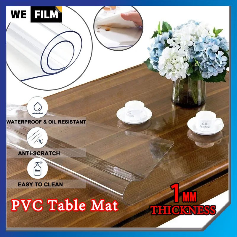 PVC Table Mat Glass Soft Cloth Table Cover Transparent Tablecloth ...