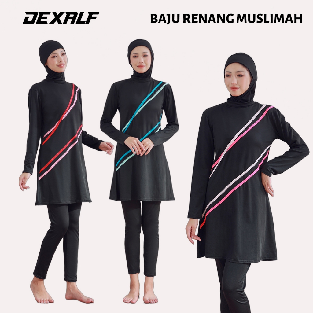 DEXALF Swimming Suit Women Muslimah Blake Muslim Swimwear Baju Renang ...
