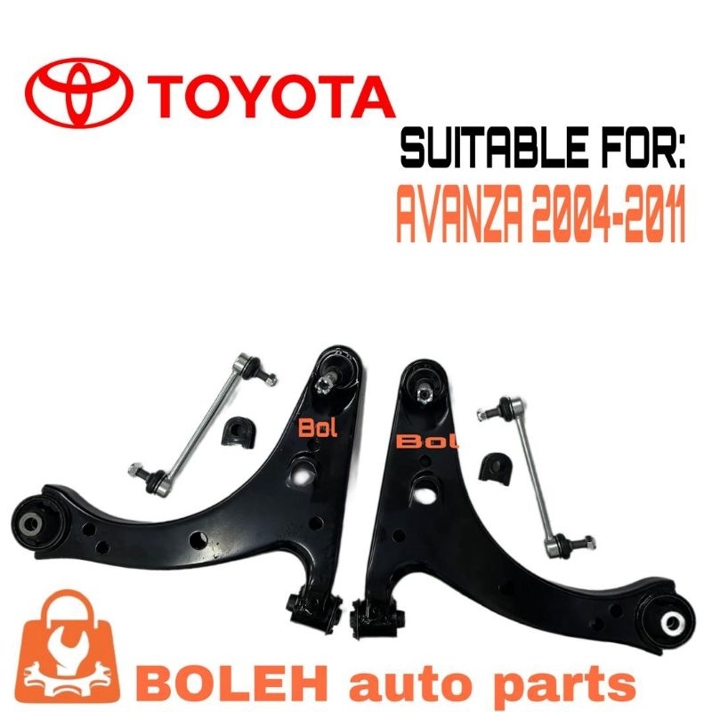 COMBO SET TOYOTA AVANZA F601 F602 , FRONT LOWER ARM , ABSORBER LINK ...