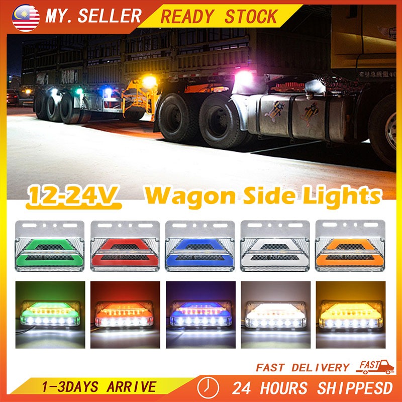 12V/24V 6LED Side Light Truck Trailer Front Sign Light Indicator Signal ...