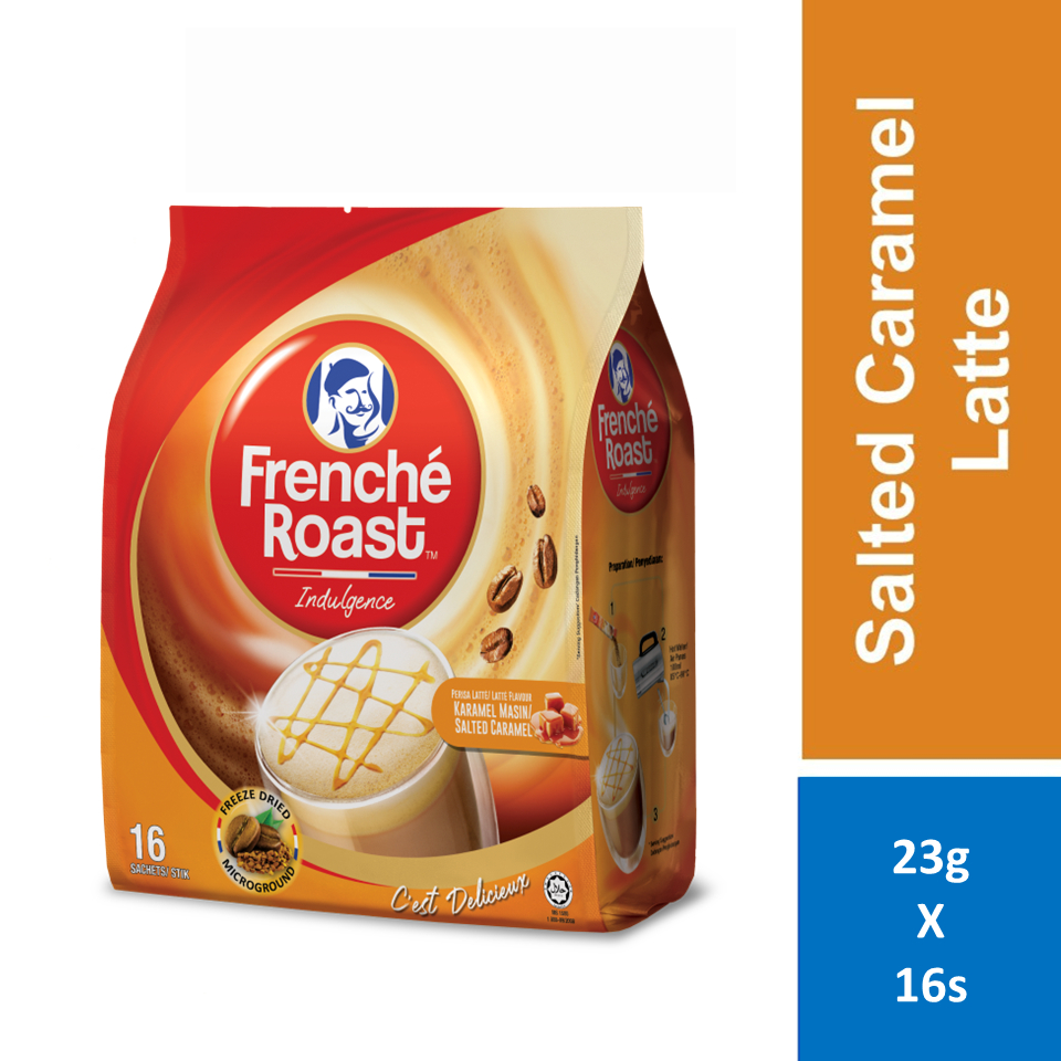 FRENCHE ROAST Indulgence Salted Caramel Latte 23g x 16s (Halal ...