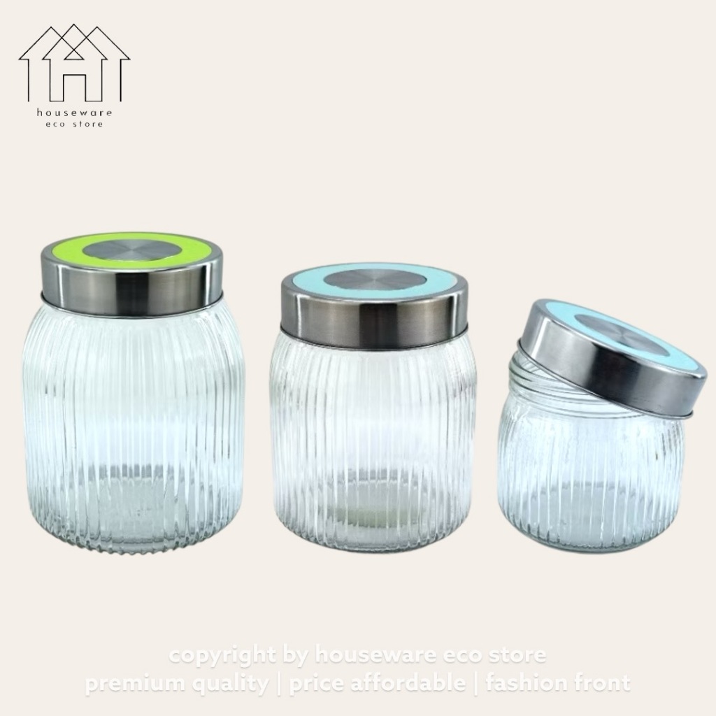 Glass Canister Jar / Balang Kaca / Bekas Kuih Raya / Balang Cookies ...