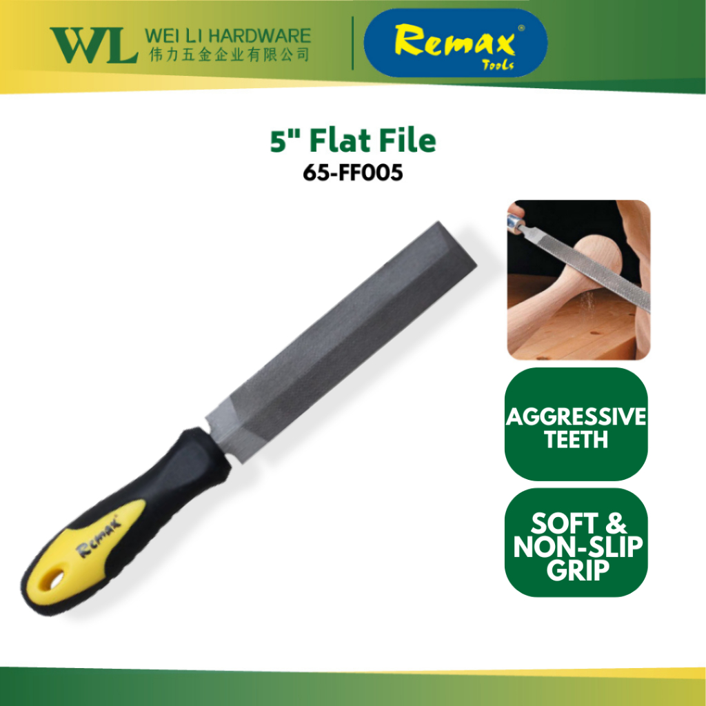REMAX 5" Feather Edge File Heavy Duty 65-FF005 /Wood Working File ...