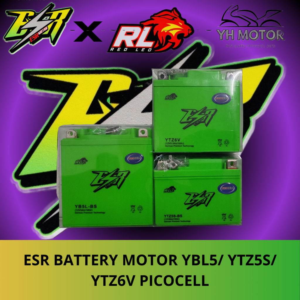 ESR BATTERY MOTOR YBL5/ YTZ5S/ YTZ6V PICOCELL | Shopee Malaysia