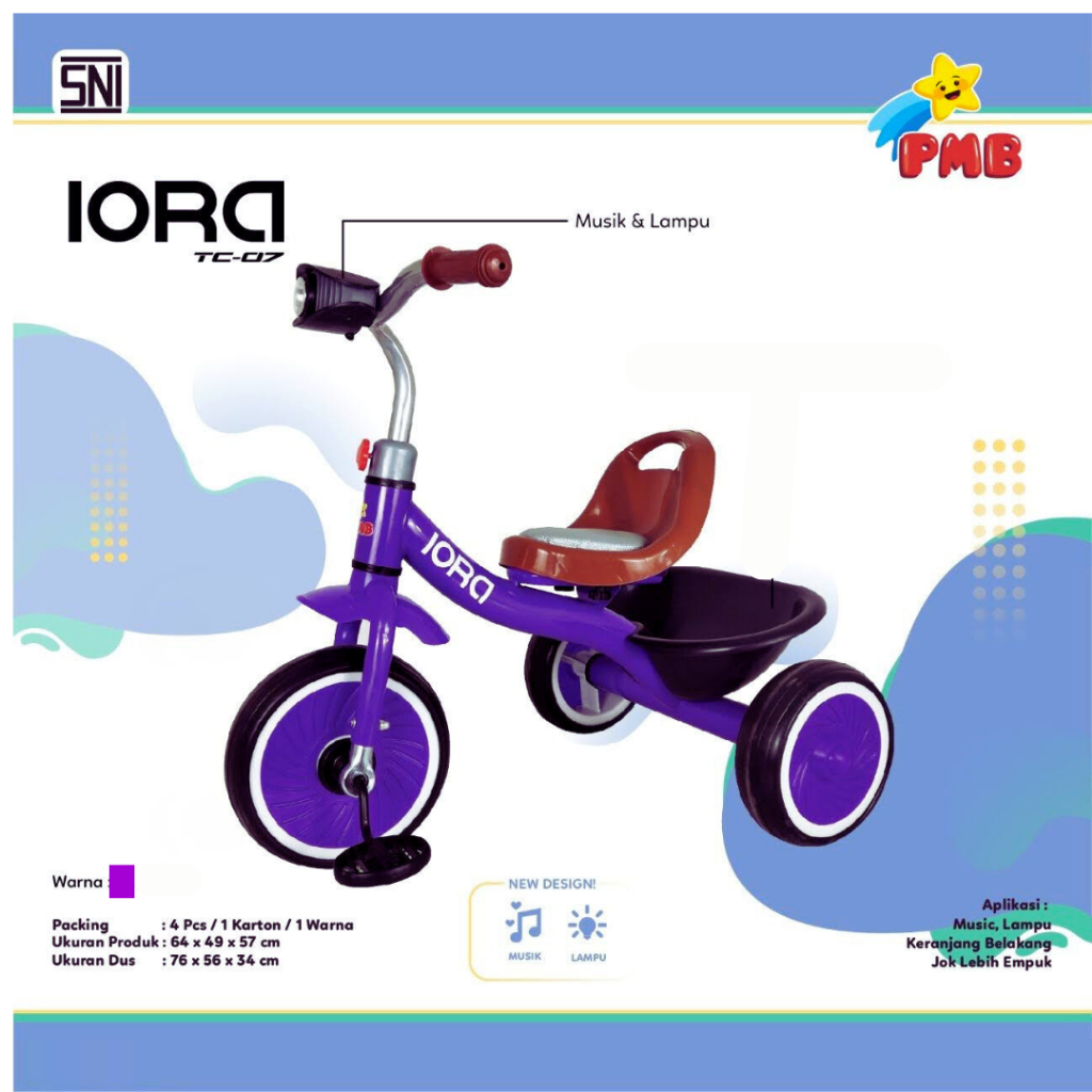 Pasang Siap Tricycle Iora Basikal Budak Roda Tiga, Tricycle Music ...