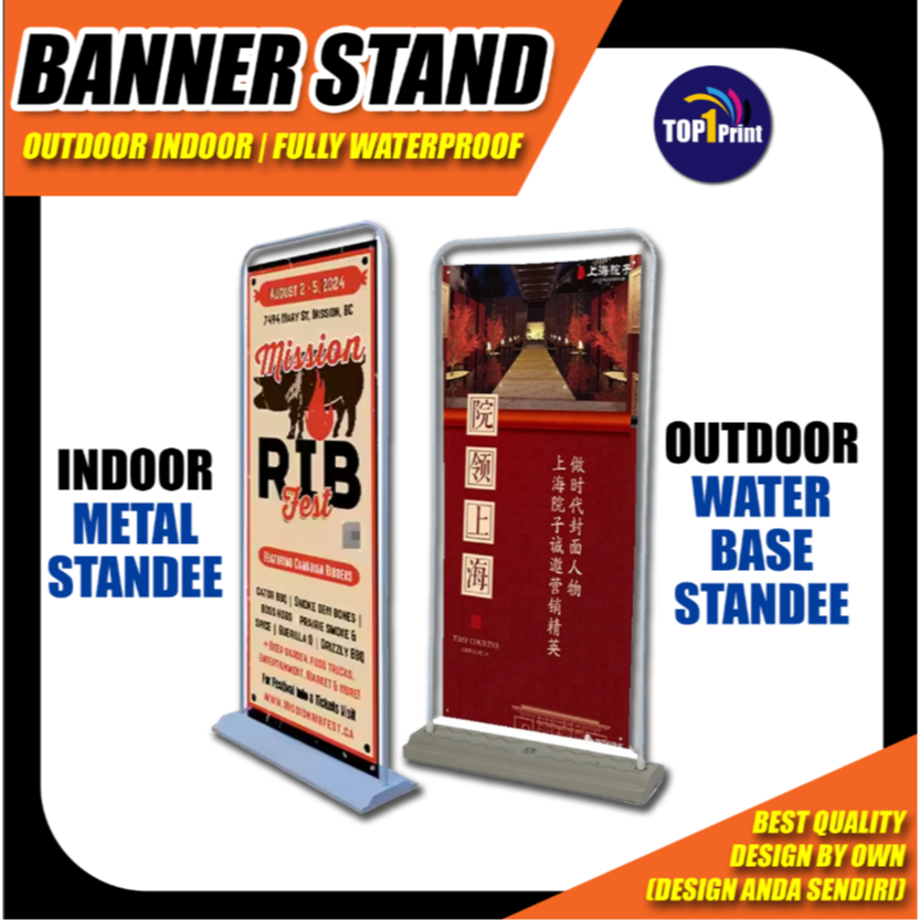 Banner Stand Indoor/Outdoor (Water Base) Standee Door Shape Stand ...