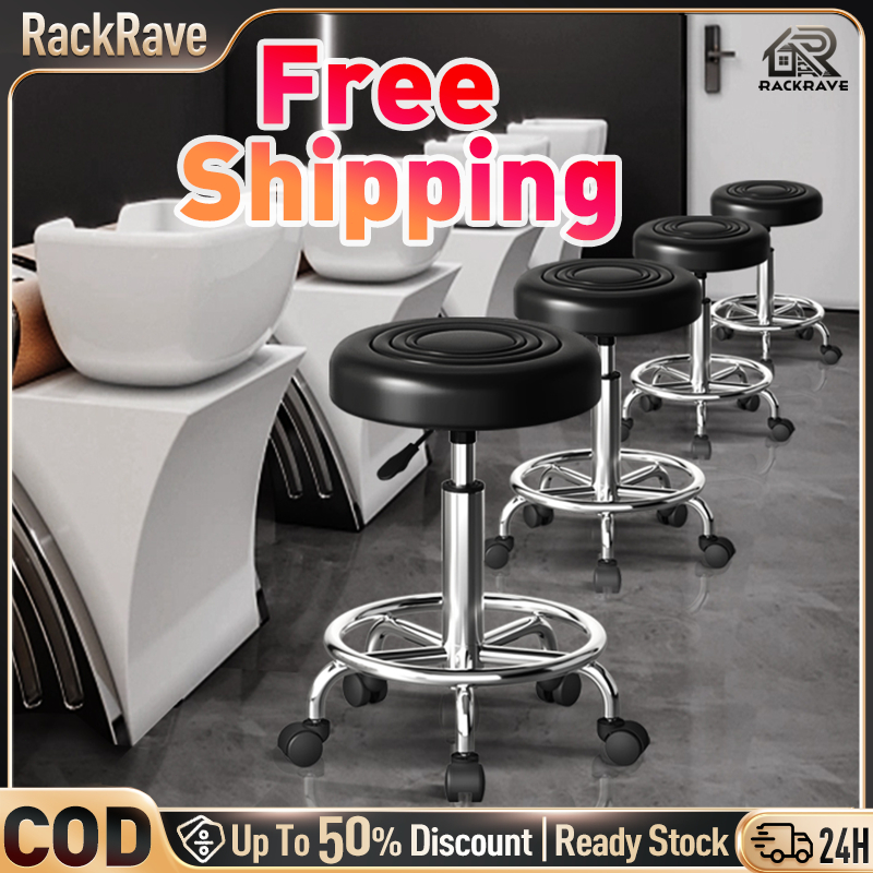 RR-kerusi bar Bar Stool Beauty Salon Hydraulic Swivel Chair Reception Chair Round Stool Soft ...