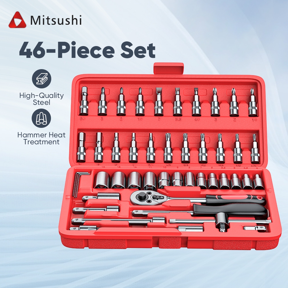 Mitsushi Spanar Box Socket Set Tool Set 46Pcs Ratchet Wrench ...