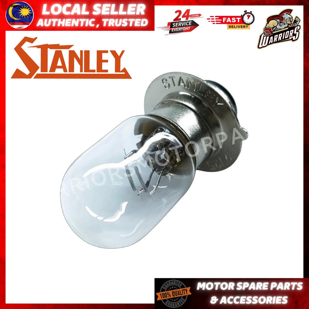 MOTORCYCLE HEAD LAMP BULB [STANLEY] HEADLIGHT BULB (1PC) T19 12V 25/25W ...