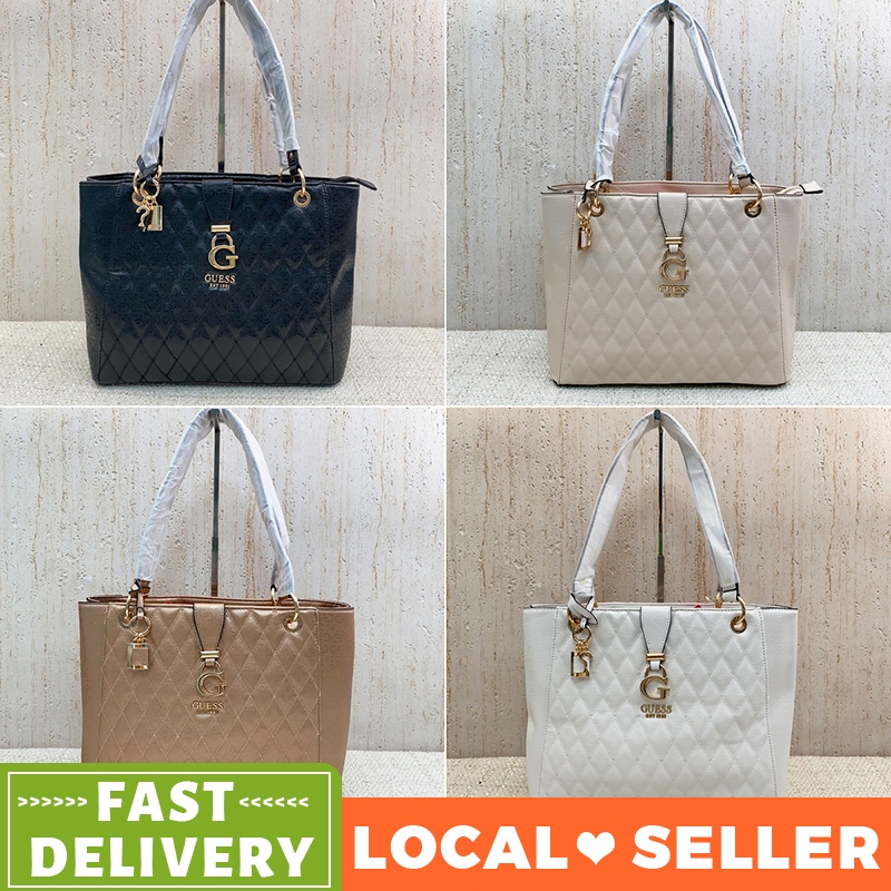 GS Zip Closure Double Top Handle Bag Adi 4G Logo Shoulder Tote Bag ...