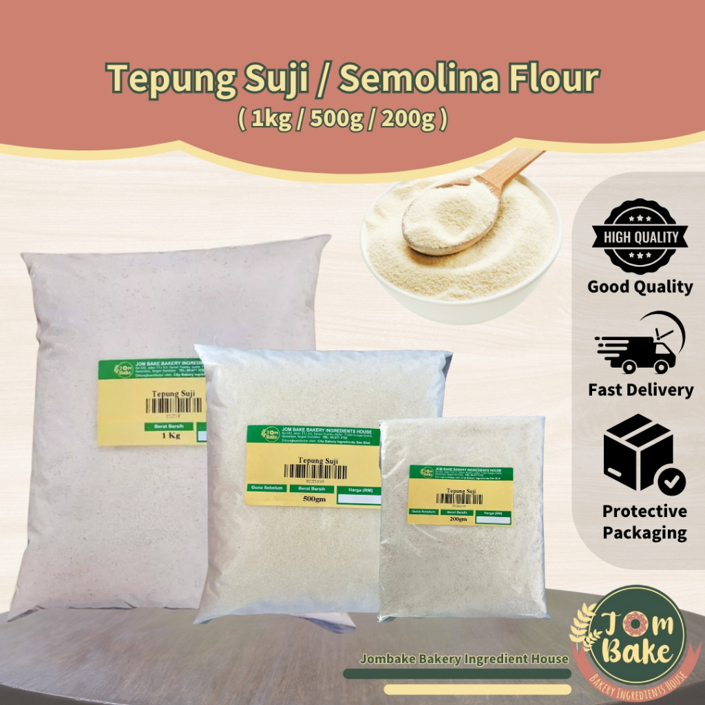 Tepung Suji / Semolina Flour - [ 1kg , 500g , 200g ] | Shopee Malaysia