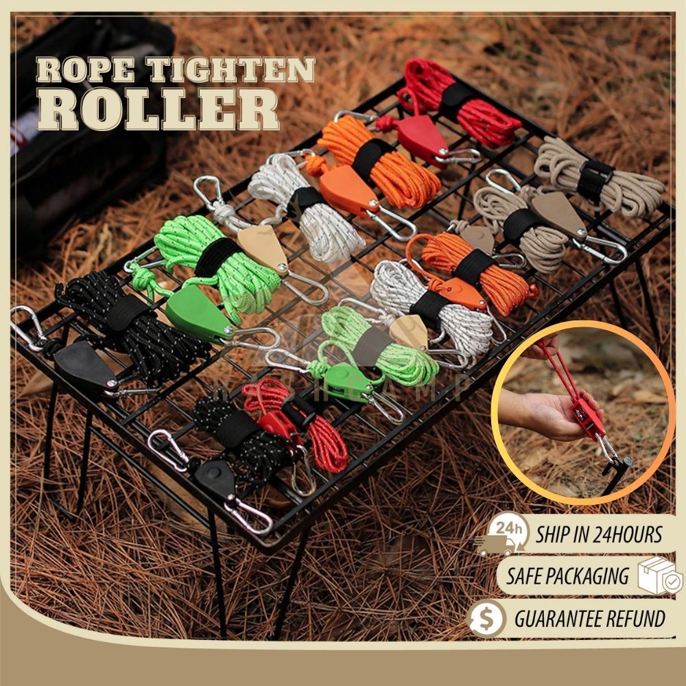 Camping Rope Tighten Roller Reflective Paracord Rope 6mm 5Meter ...