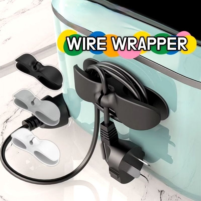 Silicone Cord Wrapper Cord Storage Holder Cable Organizer Cord Winder ...