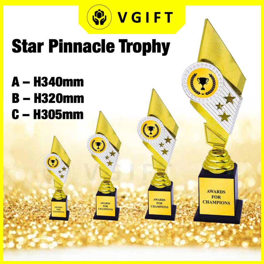Star Pinnacle Trophy 19569 + LABEL + LOGO ( HADIAH SUKAN DAN HADIAH ...