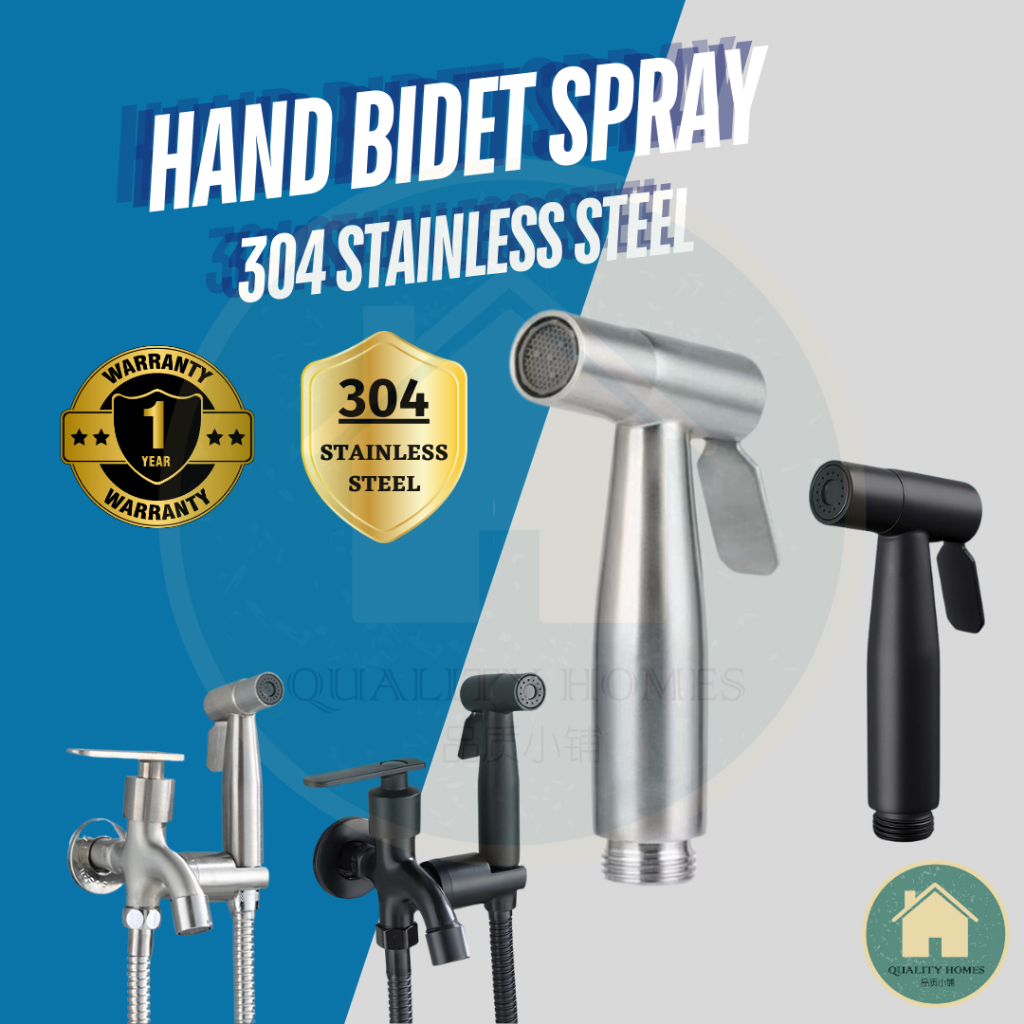 Quality Homes 304 Stainless Steel Hand Bidet Spray HBS001 High Pressure ...
