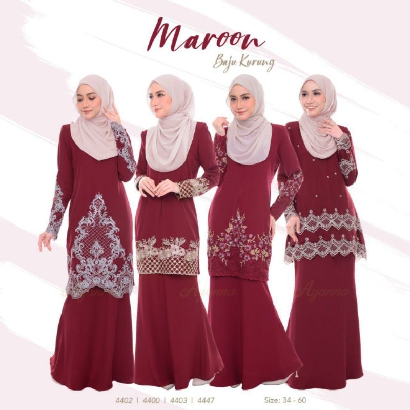 TEMA MAROON SEDONDON BAJU RAYA 2025 PROMO | Shopee Malaysia