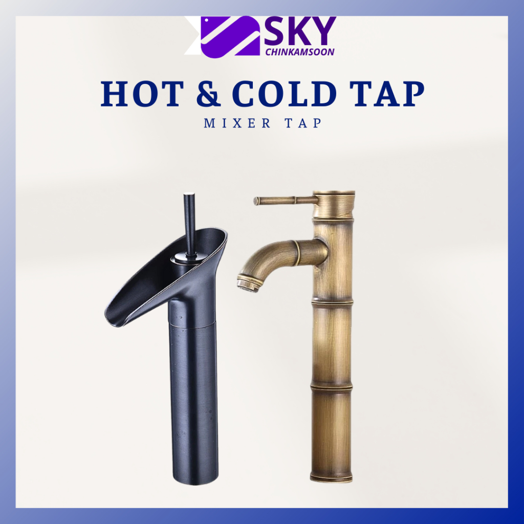 SK Brass Bamboo Shape Bathroom Designer Faucet Basin Mixer Tap Hot ...