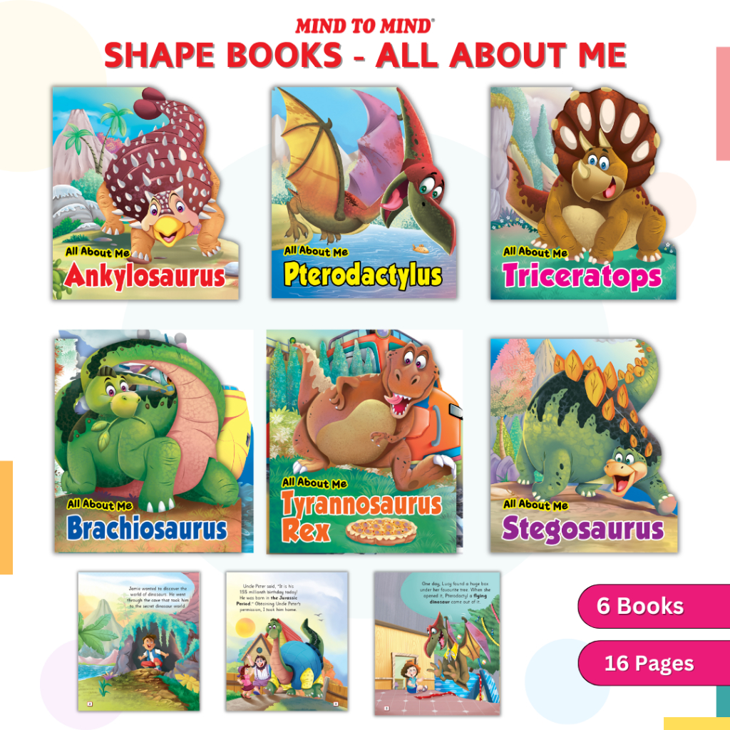 Shape Book All About Me - Dinosaurs Kindergarten Children Easy Story ...
