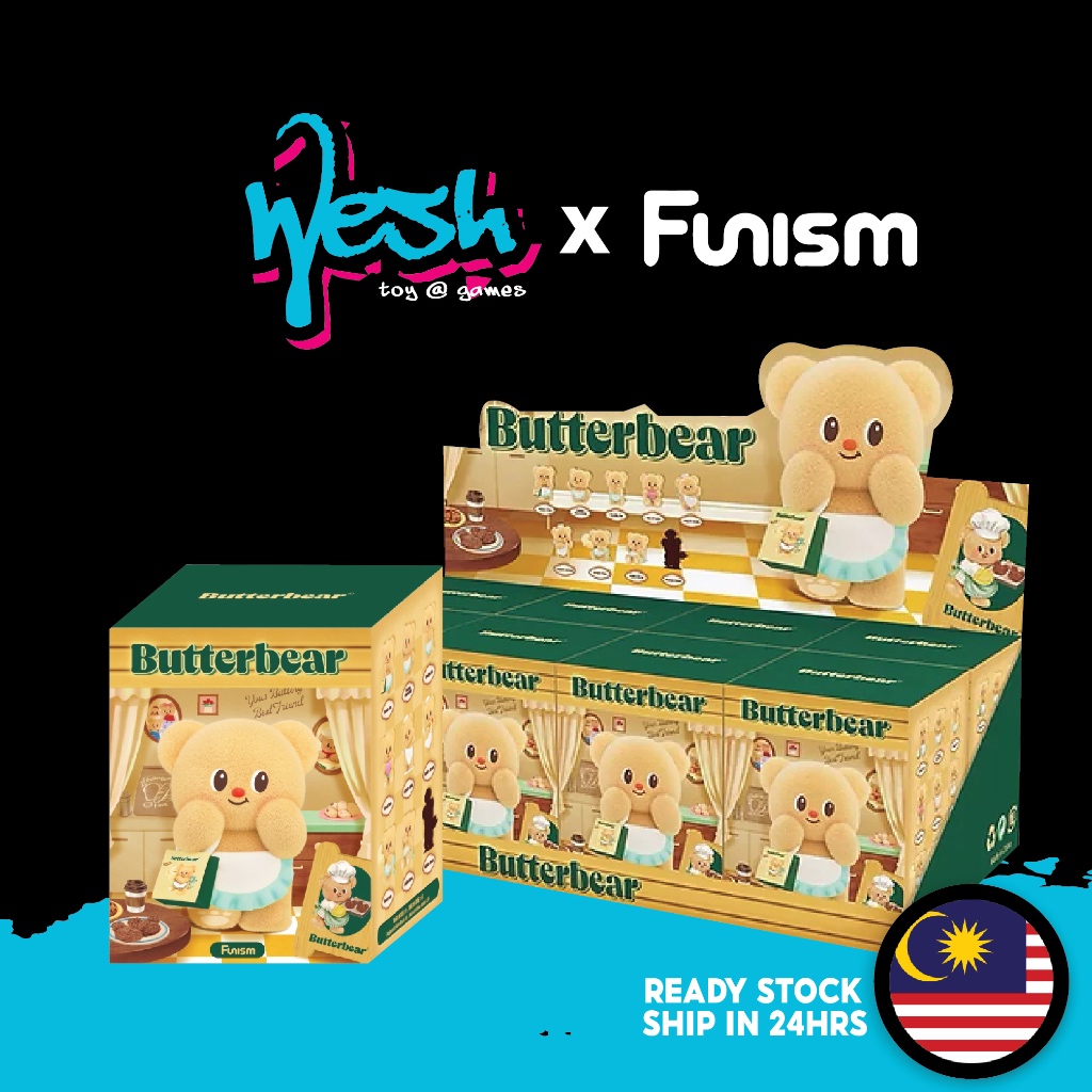 FUNISM Butterbear Operating Blind Box Full Case Bear Toy 玩乐主义 奶油熊 盲盒 端盒 Mainan Permainan ...