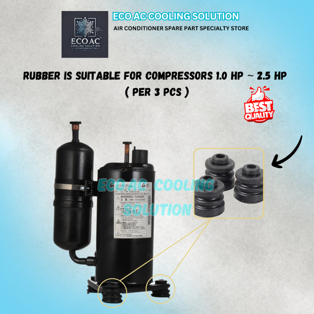 RUBBER IS SUITABLE FOR COMPRESSORS 1.0HP - 2.5HP (3PCS) | Shopee Malaysia