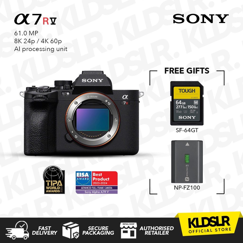 Sony a7R V / a7RV / a7RM5 / a7R Mark 5 Full Frame Mirrorless Camera ( 1+1 Year Sony Malaysia ...