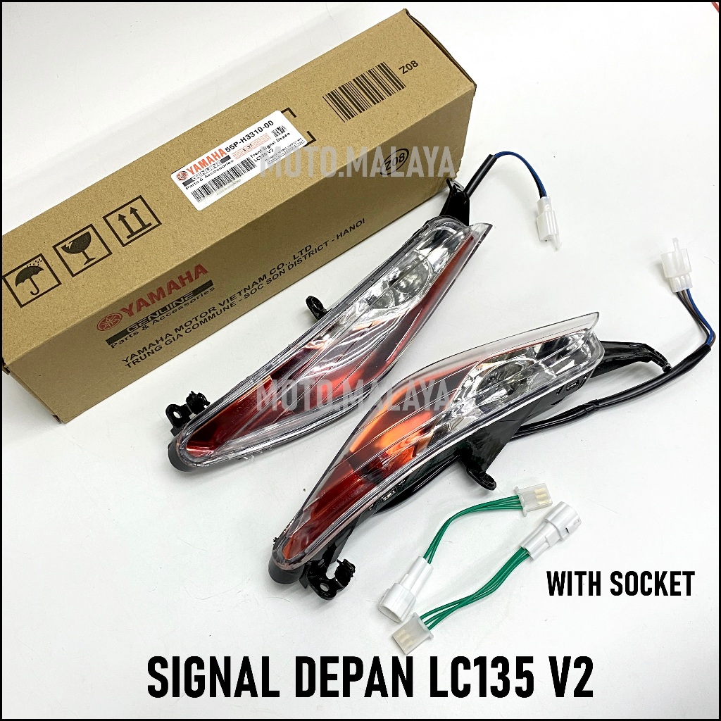 YAMAHA OREN FLASHER LIGHT SET LC135 V2 SIGNAL LAMP SIGNAL DEPAN ORANGE 135LC NEW LAMPU SIGNAL ...