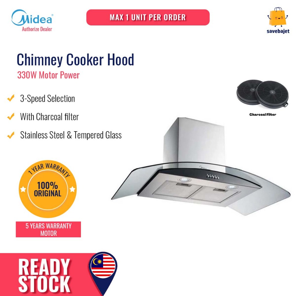 Midea Cooker Hood Chimey Hood (90cm) MCH-90MV3 | Shopee Malaysia