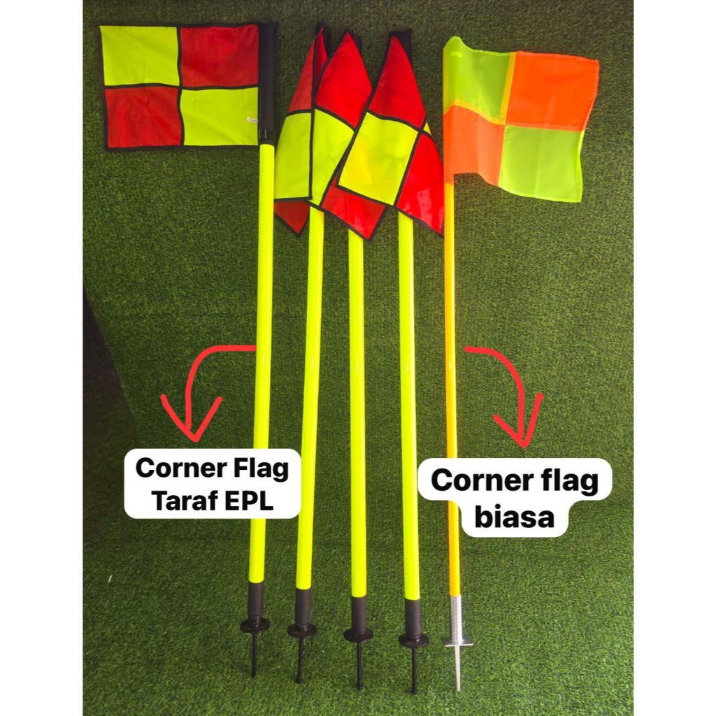 CORNER FLAG TARAF DUNIA / 1 SET CORNER 4 PCS / FOOTBALL CORNER FLAG ...