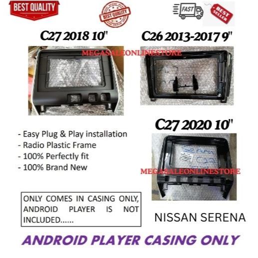 NISSAN SERENA C26 2013 - 2017 9" , SERENA C27 2018 - 2019 10" , SERENA ...