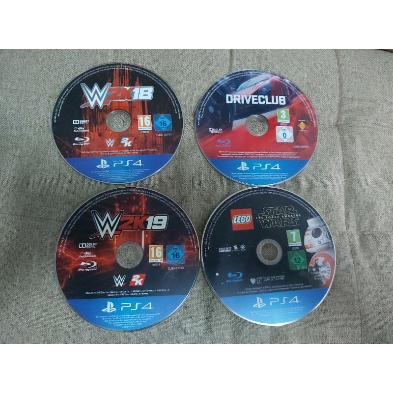 (Disc Only) PS4 Driveclub, Lego Star Wars The Force Awakens, WWE 2K18 ...