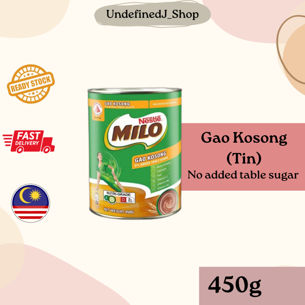 MILO Gao Kosong Tin 450g [Expiry: Oct/2025] | Shopee Malaysia
