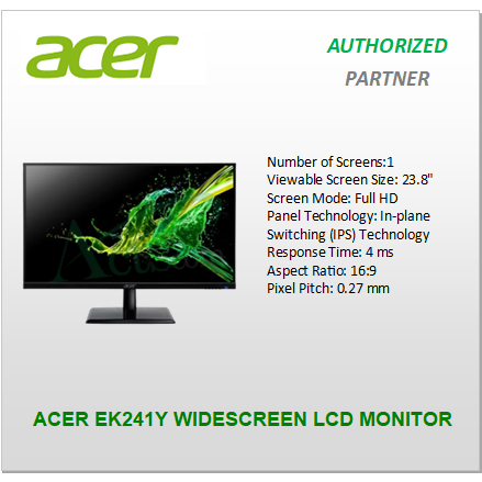 Acer EK241Y Widescreen LCD Monitor | Shopee Malaysia