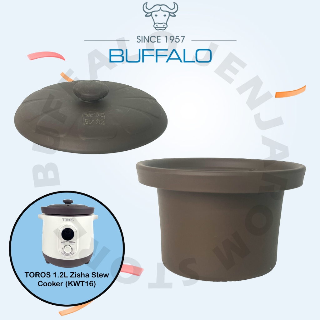 BUFFALO TOROS 1.2L Zisha Stew Cooker Inner Pot Outer Lid Spare Part 牛头牌 ...