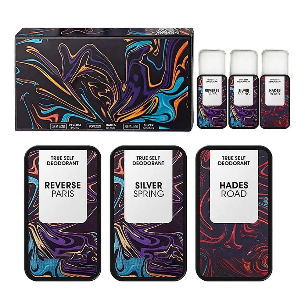 Deodorant Solid Perfume Balm Cream Set Portable Long Lasting Perfume ...